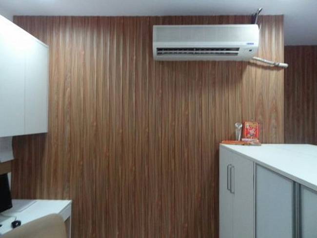 5.95M Length Washable PVC Wall Panel Hot Stamping Matt Surface Finish ...